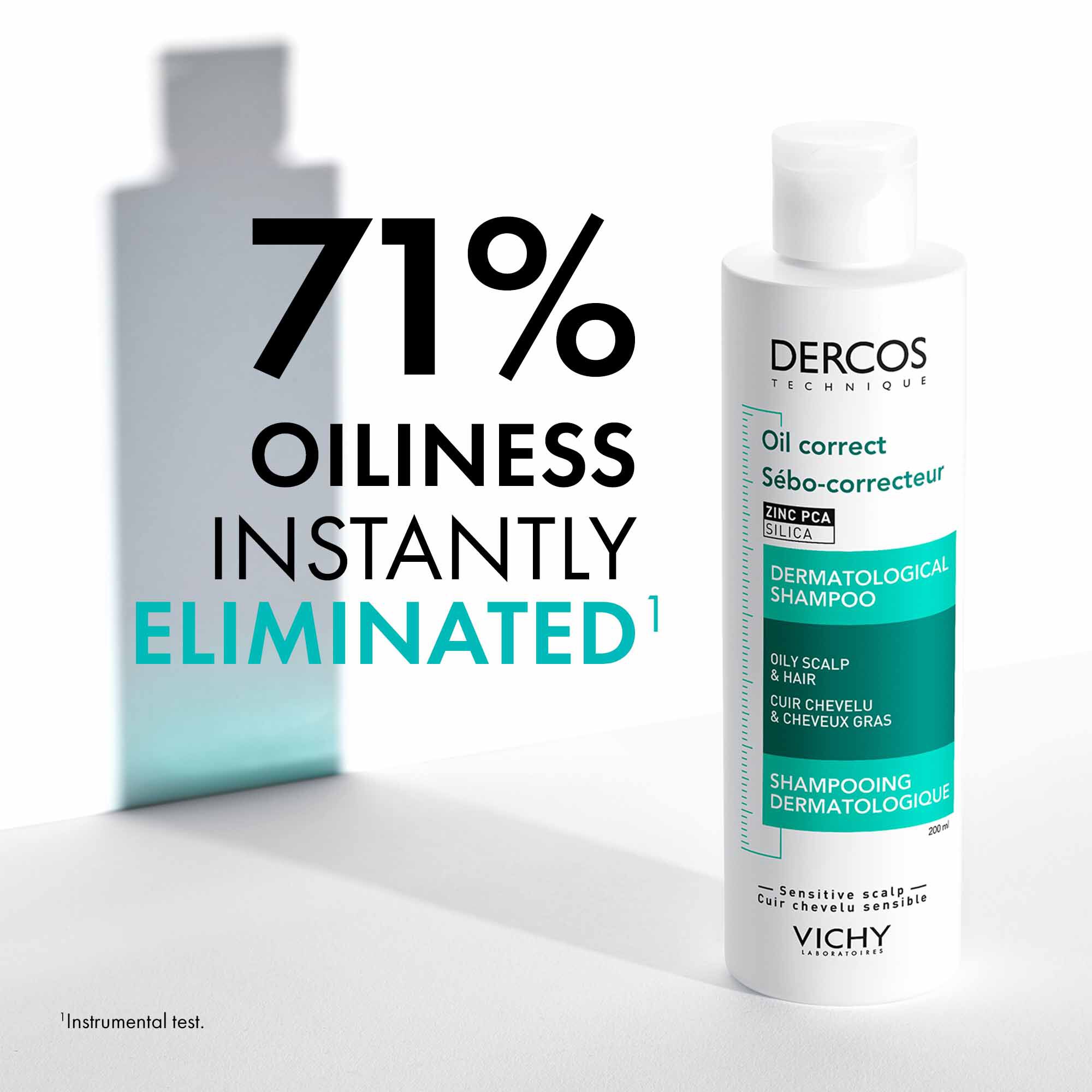 Dercos Oil Correct Shampoo - Zinc PCA & Silica - Vichy CA