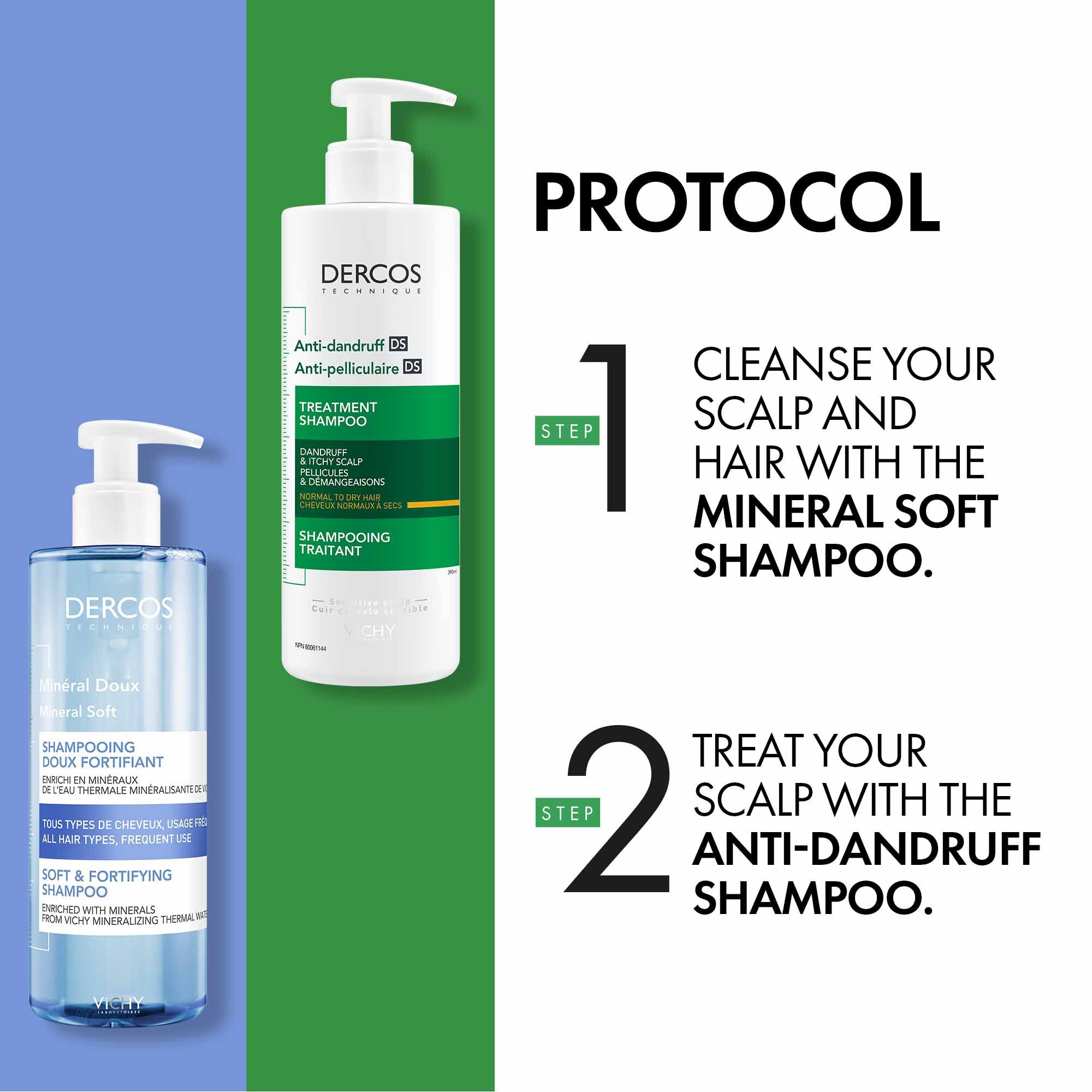 Dercos Anti-Dandruff Shampoo - Normal to Dry Hair - Vichy CA