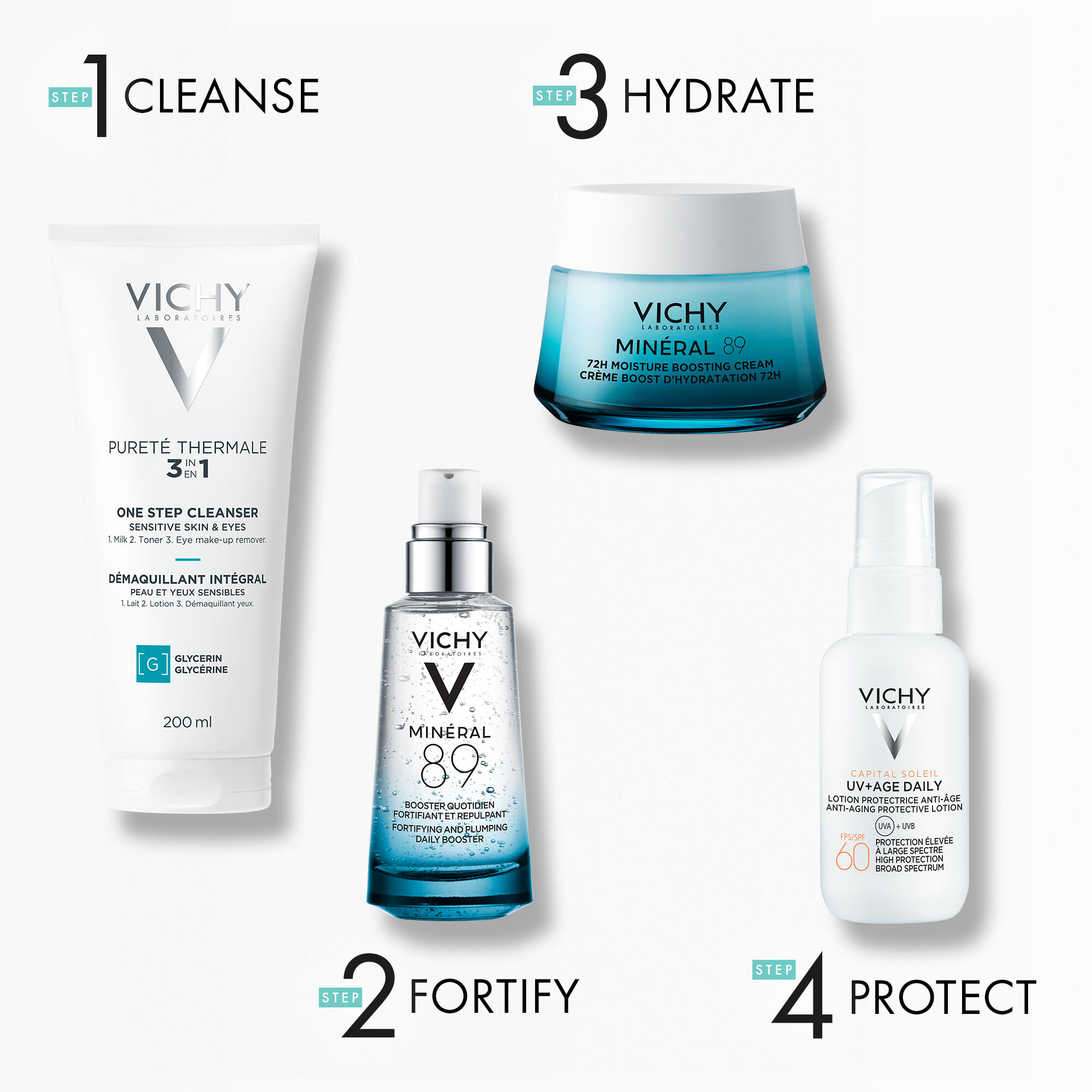 Purete Thermale One Step Cleanser 3 in 1 | Face Cleanser | Vichy