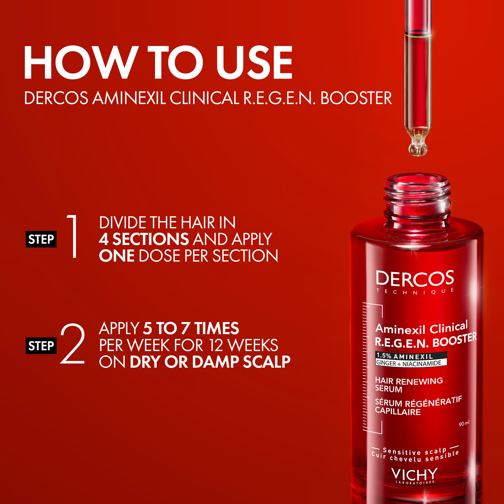 Vichy Canada Dercos Regen Booster Hair Serum