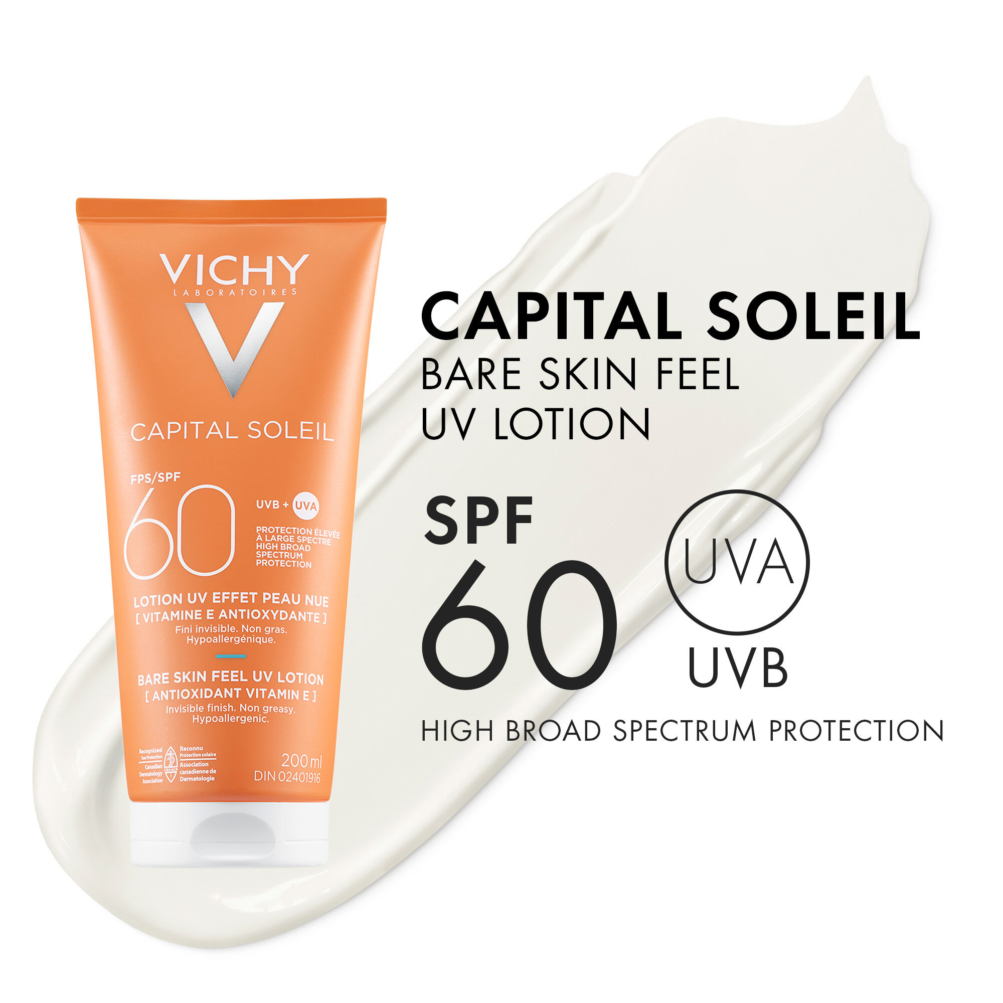 CAPITAL SOLEIL BARE SKIN FEEL UV LOTION SPF 60 - VICHY CA