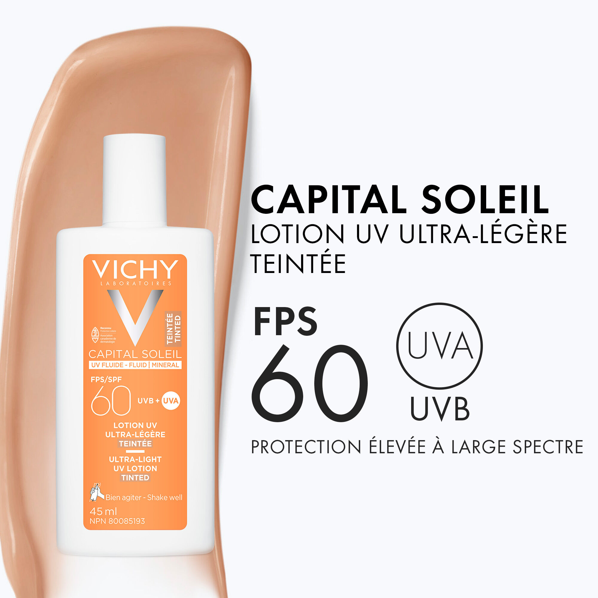 Capital Soleil lotion UV minérale tintée FPS 60 - Vichy Canada