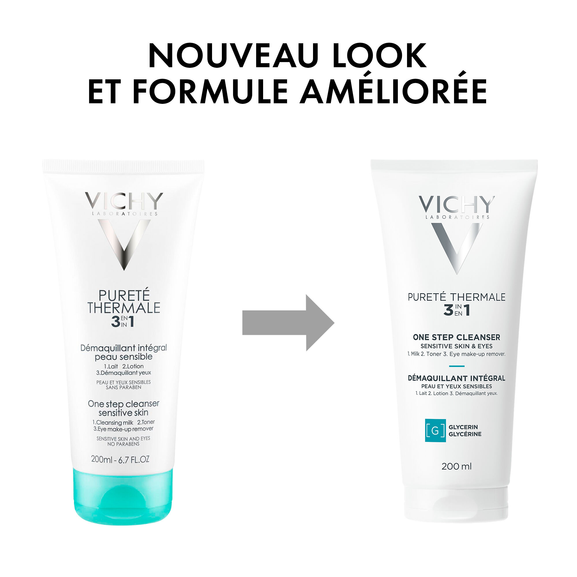Purete Thermale Démaquillant Intégral - Nettoyant & Tonique - Vichy